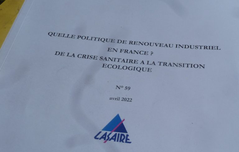 Laboratoire Lasaire : réindustrialisation et transition écologique sont ...
